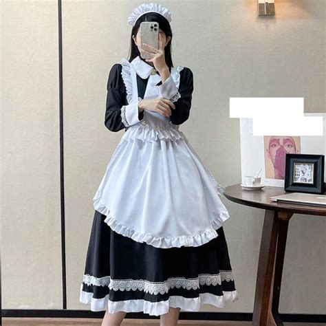 2024 Women French Maid Costume Anime Party Uniform Outfits Fancy French Apron Dress For Cosplay