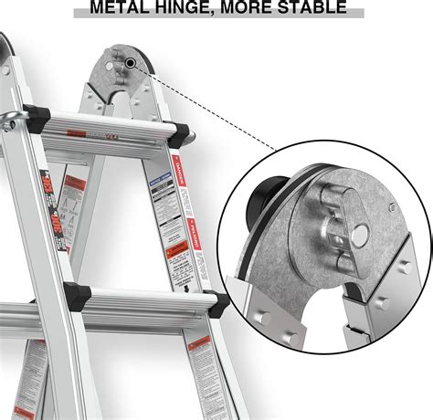 Avgvlij Aluminum Multi Position Ladder With Wheels 17 Ft India Ubuy