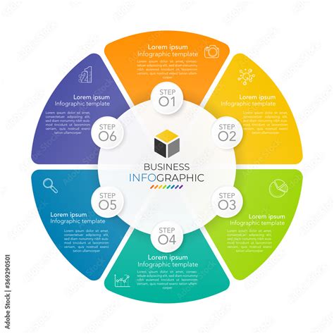 Workflow Layout Diagram Number Options Web Design Infographic Business Concept With 6 Option