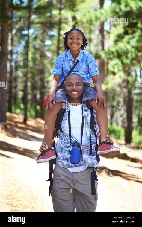 Building A Love Of The Outdoors Together Happy African Father And Son