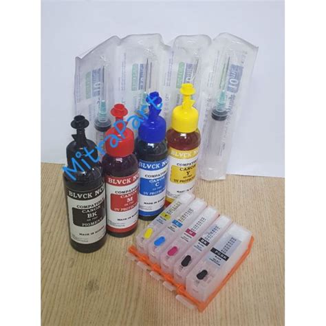 Refiilable Canon Pg750 Cl751 Set Lengkap Dengan Tinta Canon Ix6770