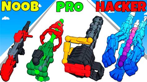 NOOB Vs PRO Vs HACKER Human Gun YouTube