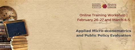 Online Training Workshop On Applied Micro Econometrics And Public Policy Evaluation Economic