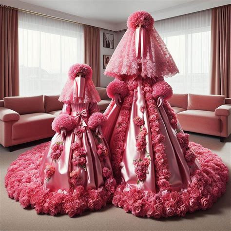 Veiled Mother And Daughter In Pink Concoction 1 By Michelle Bound On