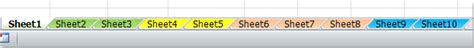 how to sort worksheet tabs by color in excel