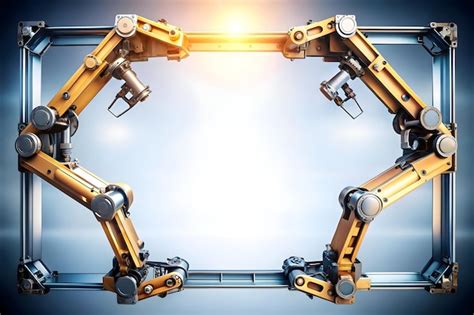 Aidriven Robotic Arm Frame Futuristic Concept With Precision Automation And Metallic Textures