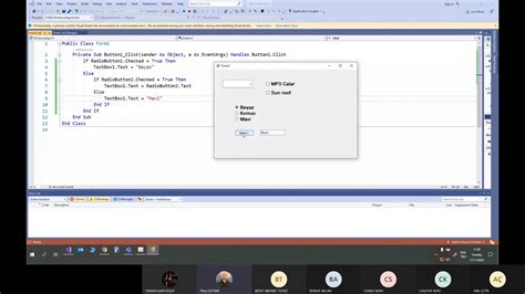 RadioButton Panel GroupBox kullanımı Visual Basic YouTube