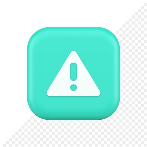 느낌표 삼각형 버튼 주의 조언 표시 중요한 정보 3d 아이콘 프리미엄 Psd 파일