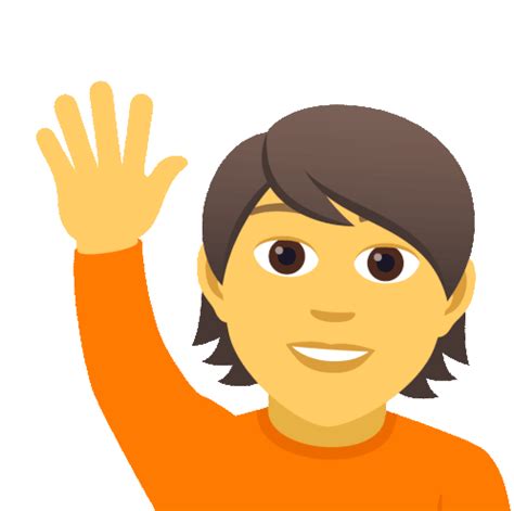Person Raising Hand Joypixels Sticker Person Raising Hand Joypixels