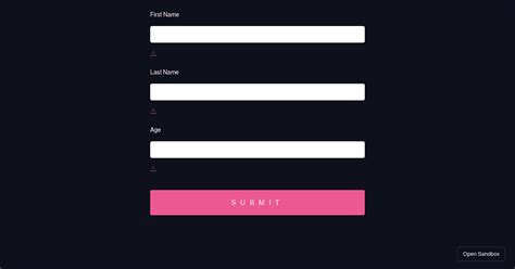 React Hook Form With Yup Forked Codesandbox