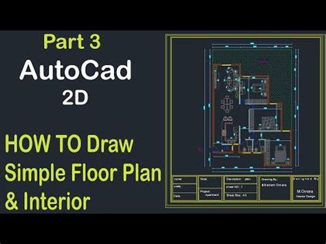 AutoCad D Basics Tutorial To Draw Floor Plan With Interior Easy And Efective Part