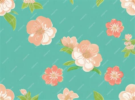 premium photo floral elegance seamless flower pattern background