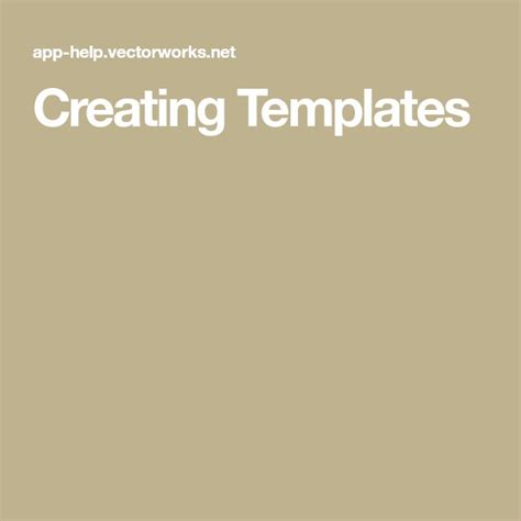 Creating Templates Templates Folder Templates Vectorworks