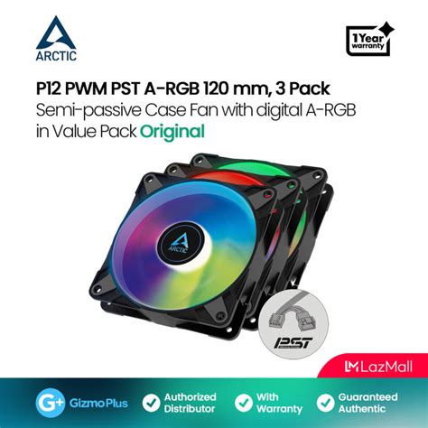 Arctic P12 PWM PST A RGB Value Pack Set Of 3 Pressure Optimized 120mm Cooling Case Fans Lazada PH