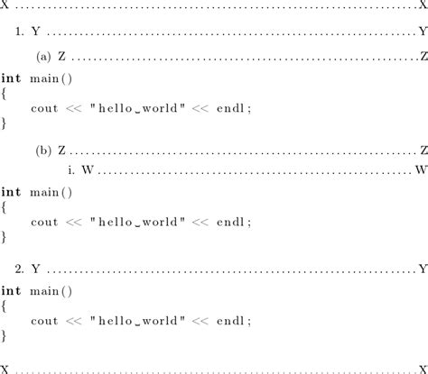 listings non indent lstlisting code block in enumerate tex latex