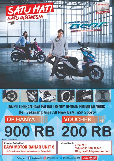 Brosur Kredit Motor Honda Agustus Dealer Sepeda Motor Honda Sungai Bahar Jambi