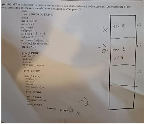 Solved A Points What Values Will Be Written To The Array
