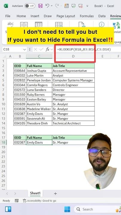 Want To Hide Formula In Excel‼️use Amazing Trick Exceltips Exceltricks Exceltutorial Shorts