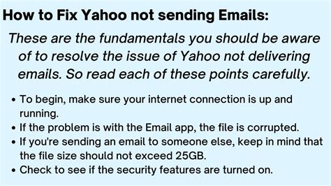Ppt How To Fix Yahoo Mail Not Sending Emails Powerpoint Presentation