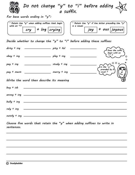 Suffix Rules Retain Final Y Studyladder Interactive Learning Games