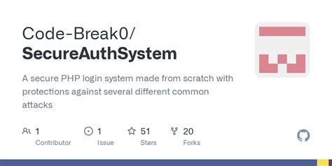 Github Code Break0secureauthsystem A Secure Php Login System Made From Scratch With