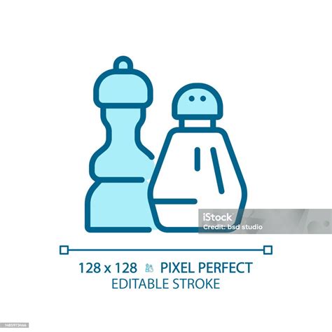 조미료 픽셀 완벽한 파란색 Rgb 색상 아이콘 개념에 대한 스톡 벡터 아트 및 기타 이미지 개념 개선 그릇 Istock
