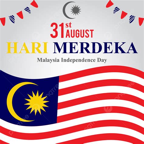 Hari Merdeka Malaysia Independence Day Template Vector Template