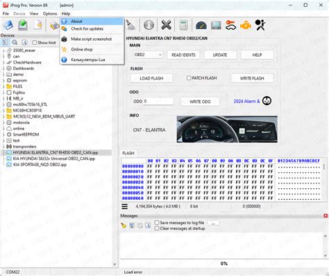 Script Reset Configuration Dashboards Toyota Lexus OBD2 CAN For IProg Pro