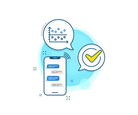 Dot Plot Graph Line Icon Presentation Chart Sign Vector Stock Vector Illustration Of
