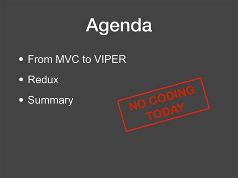Common Ios Architecture From Mvc To Viper With Redux Ppt