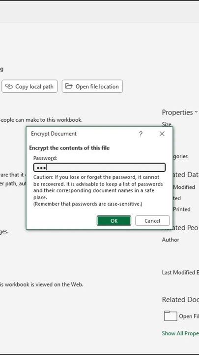 How To Password Protect An Excel File From Viewing Youtube