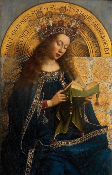The Virgin Mary Ghent Altarpiece Jan Van Eyck Medieval Renaissan
