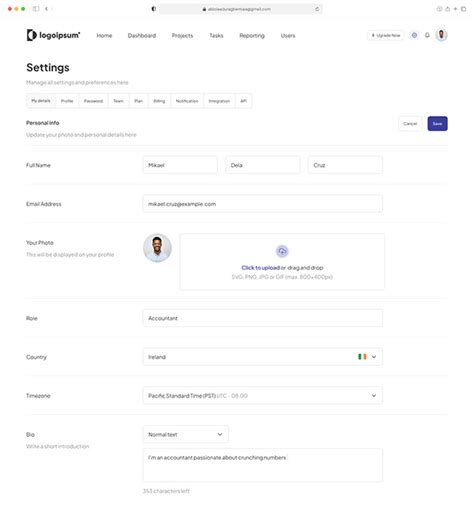settings ui design behance