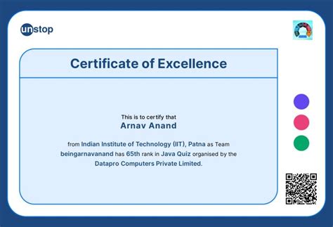 Arnav Anand On Linkedin Java Programming Excellence Achievement