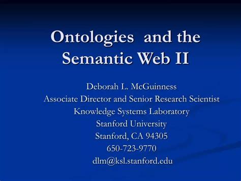 Ppt Ontologies And The Semantic Web Ii Powerpoint Presentation Free Download Id1394561