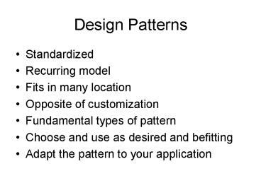 PPT Design Patterns PowerPoint Presentation Free To View Id D NTliY