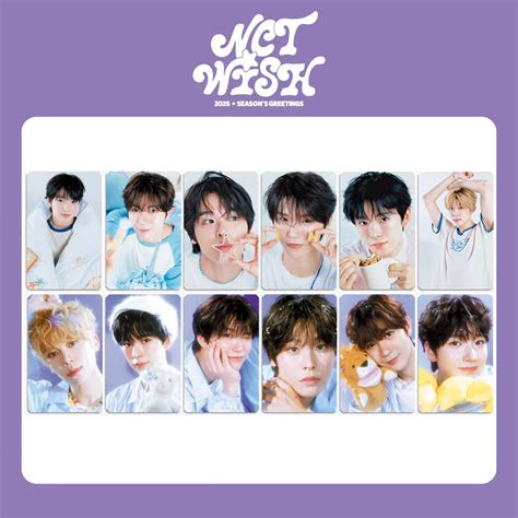 6pcs Kpop Wish 2025 Seasons Greetings Behind Card Mark Jeno Chenle
