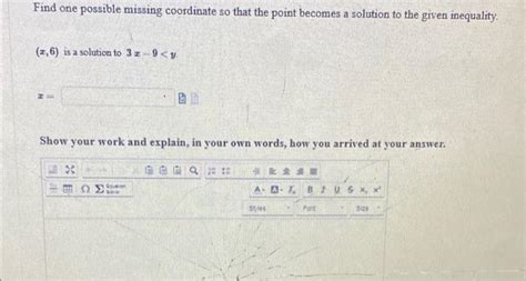 solved find one possible missing coordinate so that the