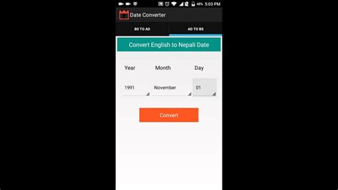 Nepali Date Converter Android App With Source Code Youtube