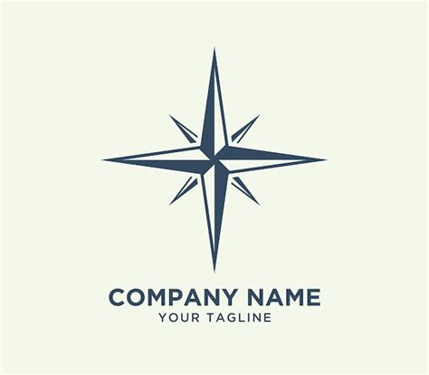 Premium Vector Stylish Compass Logo Design Template