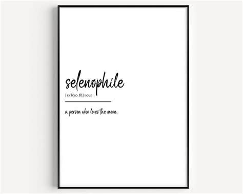 Selenophile Definition Print Magic Posters