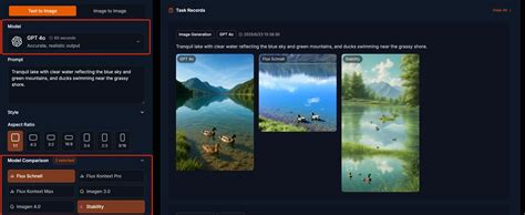 An Image Generator With Multi Model Comparison