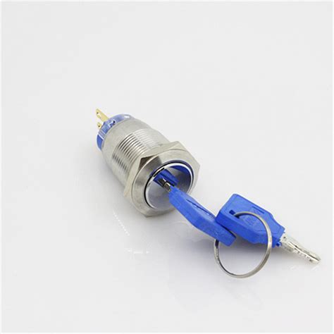 19mm Metal Rotary Key Selector Switch 2 3 Position Stainless Steel Push Button Lock Switch
