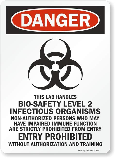 Lab Biosafety Signs