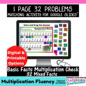 Back To School Multiplication Facts Practice Facts Fluency Google Slides