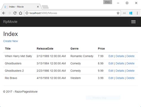 创建 Razor 页面 Web 应用 ——5 更新生成的页面创建 Razor 包含c Cs Csdn博客