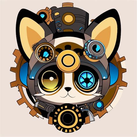 premium vector steampunk and abstract fusion tattoo concept
