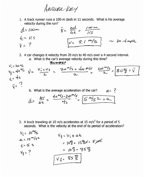 50 Displacement And Velocity Worksheet Chessmuseum Template Library
