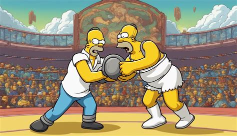 Homer Simpson Wrestling An Opponent By Ptbf2002 On Deviantart