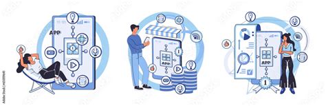 Application Testing Metaphor Vector Illustration Software Testing